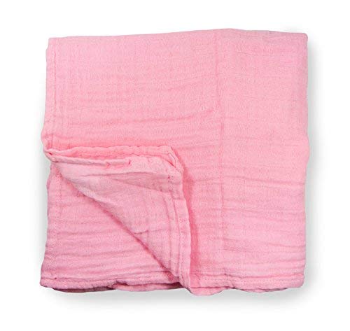 Cute New York Premium Solid Muslin Cotton Blanket (White) 47" x 47"