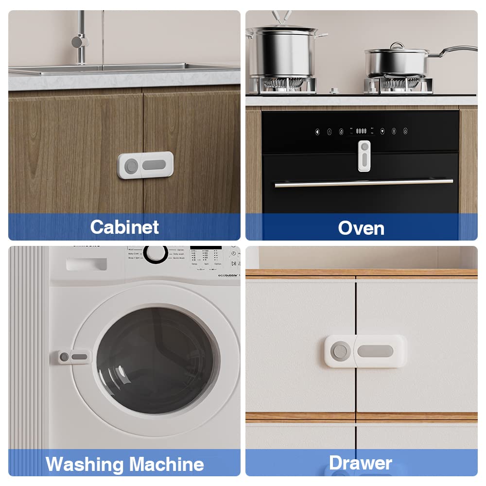 Dlafukids Magnetic Baby Proofing Cabinet Locks-Child Safety Locks for Drawers, Dishwasher,Oven,Refrigerator(6 Locks with 1 Key)-Easy Installation with 3M Adhesive