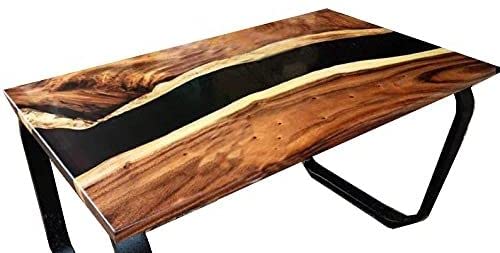 Epoxy Table, Epoxy Resin River Table, Live Edge Wooden Table, Natural Wood,Dining Table, Natural Epoxy Table, Resin Table 54" x 27" Inch