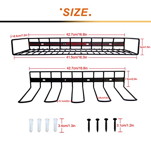 KENNEDICH Power Tool Organizer, Heavy Duty Tool Storage Holder, Wall Mounted Tool Kit Organizer Shelf for Cordless Drills, Handheld Power Tools Utility Racks for Men Dad
