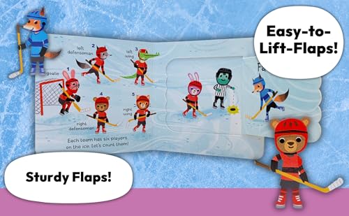 Let's Play Hockey! A Lift-a-Flap Board Book for Babies and Toddlers, Ages 1-4