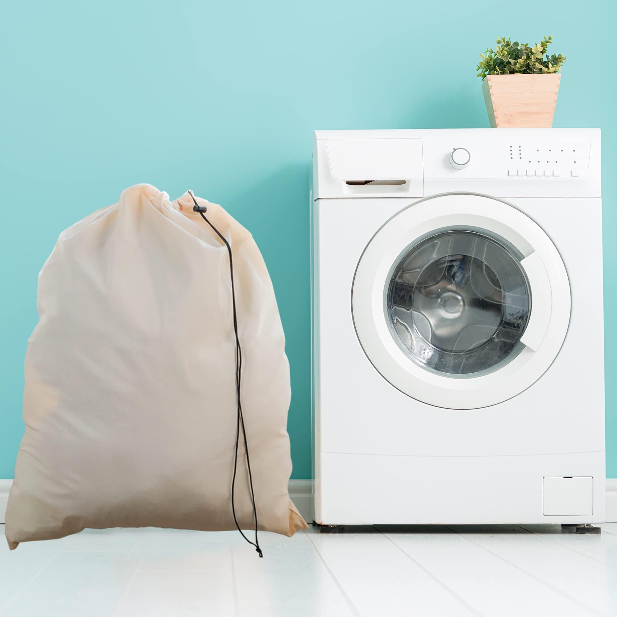 Gratico Laundry Bags 4 Pack Extra Large Laundry Bags Canvas Heavy Duty Laundry Bags Natural Cotton Multi Use Size 28''x 36'' Laundry Bags