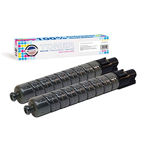 MADE IN USA TONER Compatible Replacement for Ricoh Aficio MP C2800 MP C3300 | Replacement for 841276 (Black, 2 Pack)