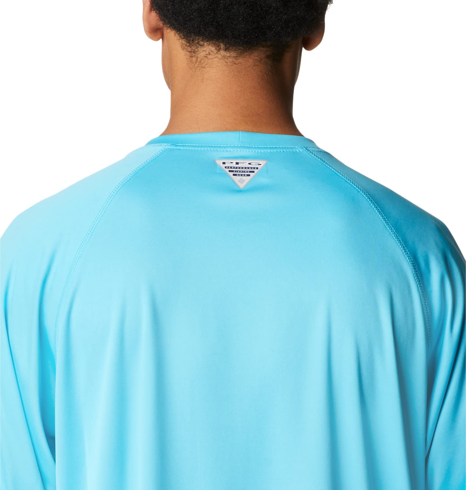 Columbia Men's Terminal Tackle Long Sleeve Fishing Shirt, Compass Blue/Carbon Logo, Small