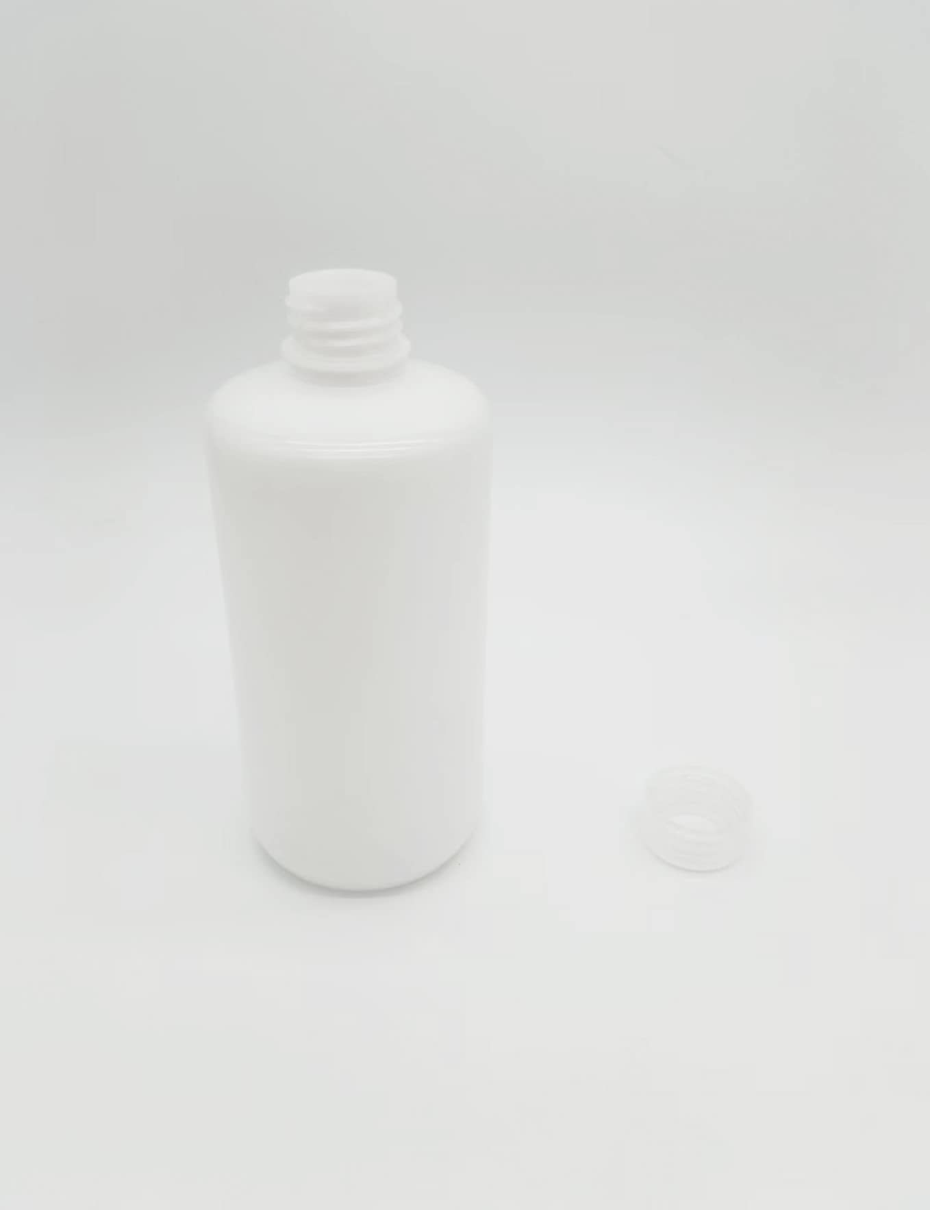 Moonetto 12 Pack 16oz Narrow Mouth Round Plastic Bottles Containers, 500ml HDPE Bottles with PP Caps