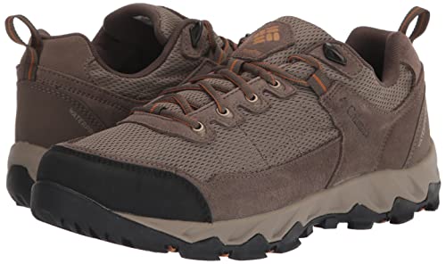 Columbia Mens Valley Pointe Waterproof Hiking Shoe, Pebble/Canyon Gold, 11.5 Wide US
