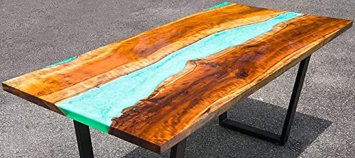 Epoxy Table, Epoxy Resin River Table, Live Edge Wooden Table, Natural Wood,Dining Table, Natural Epoxy Table, Resin Table 54" x 27" Inches