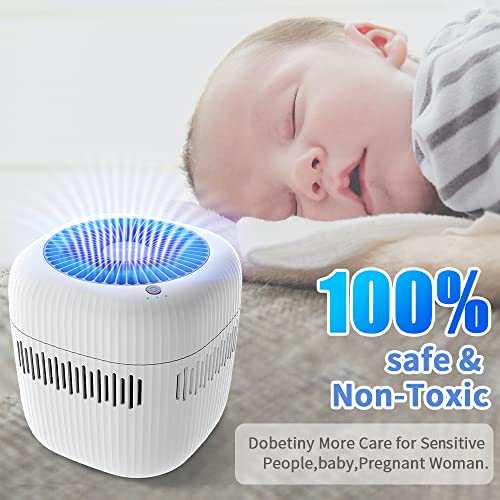DobeTiny Humidifiers for Bedroom,No Mist Evaporative Humidifier(2.5L), Replaceable Filter with Adjustable night light,Auto Shut-Off