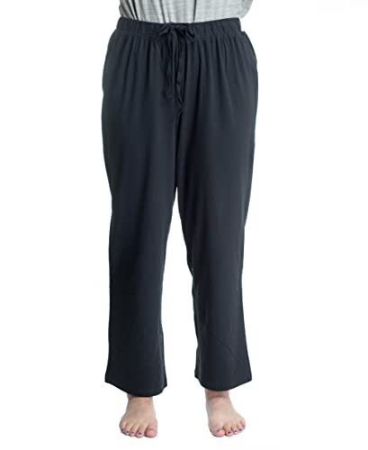 Hanes Women's 2-Pack Solid and Pattern Sleep Pajama Pant Set, Black/Dragonfly, Petite/X-Small
