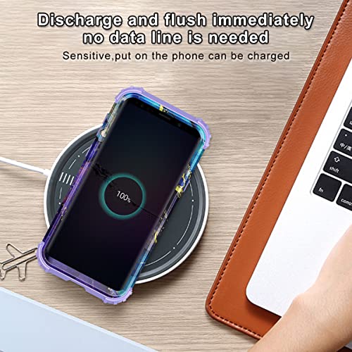Rancase for Galaxy S9 Case,Three Layer Heavy Duty Shockproof Protection Hard Plastic Bumper +Soft Silicone Rubber Protective Case for Samsung Galaxy S9,Purple