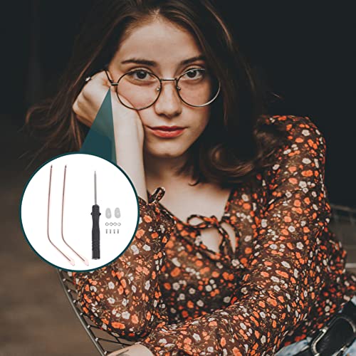Hemobllo 1 Pair Eyeglass Replacement Arm, Fashion Metal Eyeglasses Arms Legs, Universal Glasses Arm Replacement Legs for Glasses, Sunglasses