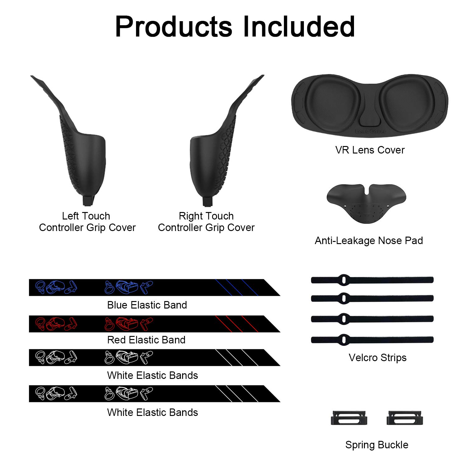 UPOK Face Pad Cover Facial Interface for Meta/Oculus Quest 3 Headset - Ice Silk and PU Leather Face Cushion Gasket (Facial Frame)