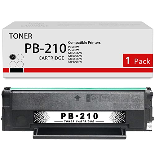 PB210 Black Toner Cartridge | 1-Pack PB-210 Replacement for Pantum M6552NW M6602NW M6550NW M6600NW P2500W P2502W Printer Toner