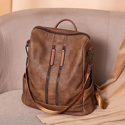 CLUCI Womens Backpack Leather Fashion Travel Casual College Work Backpack Detachable Ladies Covertible Shoulder Bag