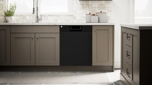 Kenmore 24" Built-In Stainless Steel Tub Dishwasher with EasyFlex 3rd Rack, SmartWash, UltraWash Plus, TurboDry, and MoreSpace Adjustable Rack, Energy Star Certified, Black