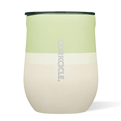 Corkcicle Star Wars Baby Yoda Grogu Stemless Wine Beverage Tumbler, Triple Insulated Stainless Steel, Easy Grip, Non-slip Bottom, Keeps Beverages Chilled for 9 Hours, Reusable Cup with Lid, 12 oz
