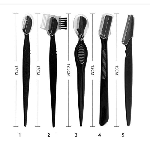 Eyebrow Razor for Women, 5PCS Multipurpose Exfoliating Dermaplaning Tools and Facial Razor with Precision Cover,Safety Beauty Knife for Man and Women