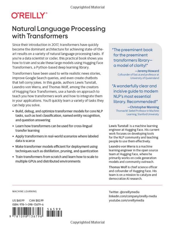 Natural Language Processing with Transformers, Revised Edition