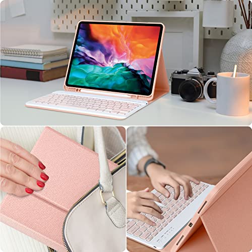 Keyboard Case for New iPad Pro 12.9 inch 2022-6th Generation / 2021-5th / 2020-4th / 2018-3rd Gen, Smart Magic Keyboard - Wireless Detachable - with Pencil Holder -iPad Pro 12.9 Case with Keyboard