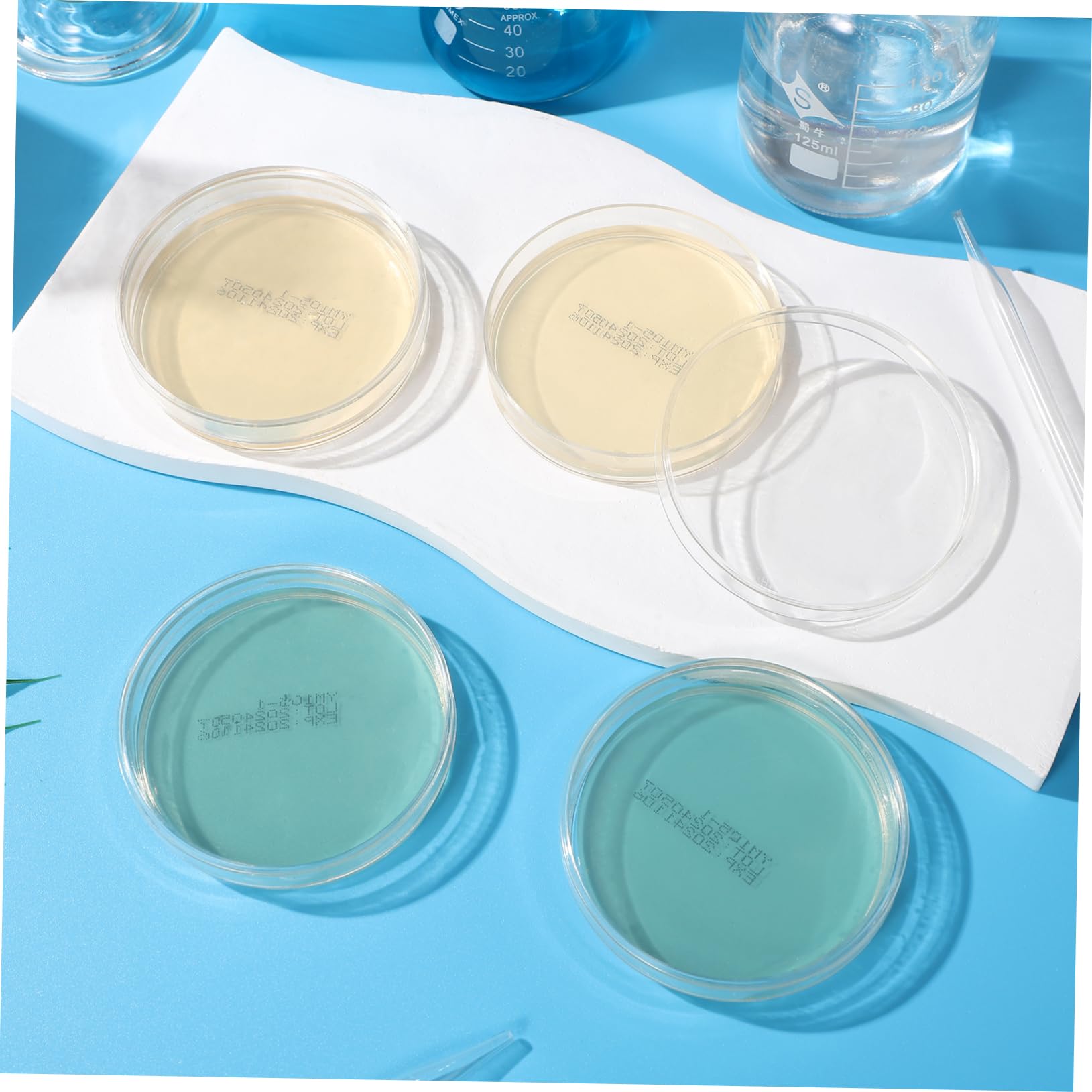 Healeved Prepoured Agar Plates 10pcs 7cm Agar Petri Dishes Science Experiment Supplies for Mushroom Cultivation and Science Fair Projects