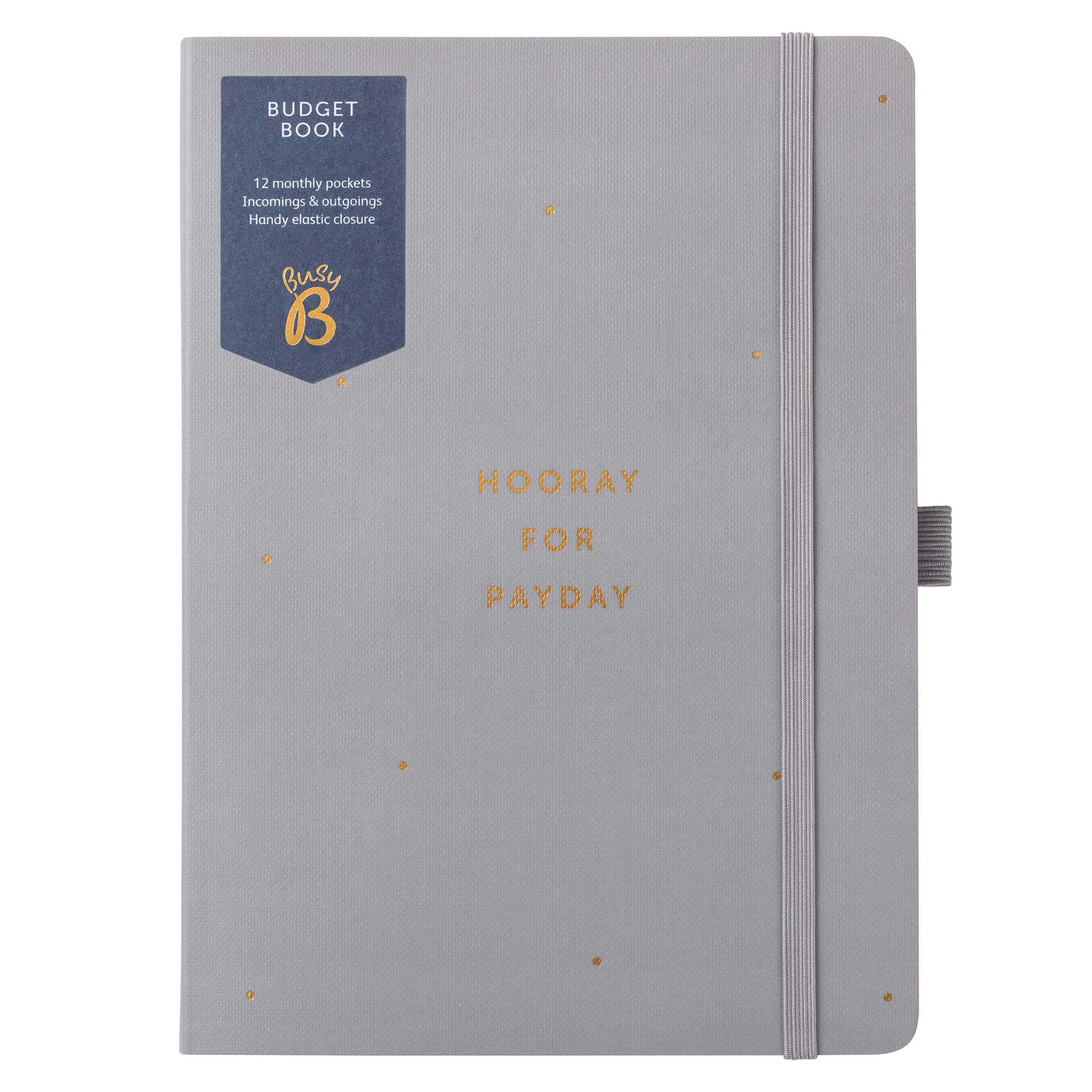 Busy B Budget Book - Monthly Budget Planner with Receipt Storage Pockets