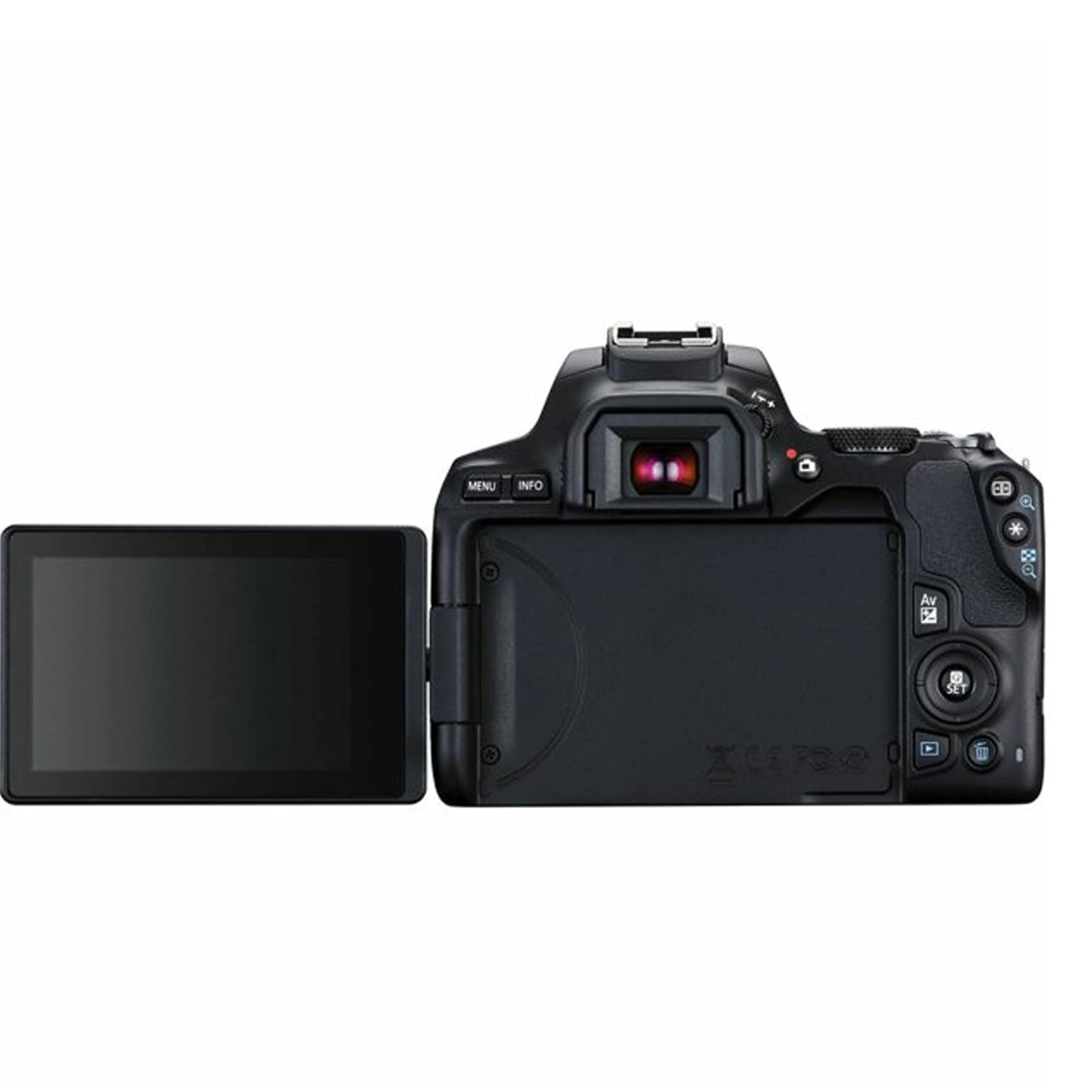 Canon EOS 250D (Rebel SL3) DSLR Camera w/18-55mm F/3.5-5.6 Zoom Lens + 2X 64GB Memory + Case + Filters + Tripod + More (35pc Bundle)