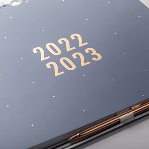 Busy B Mid Year Weekly Family Calendar August 2022 - August 2023 - Periwinkle. Meal Planner, Tear-Off Lists, Pocket and Pen (4087AMZ)