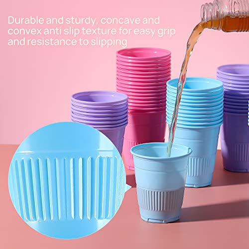 JMU 50Pcs Small Plastic Dental Cups 5 oz Blue Plastic Cups Disposable Drinking Cups, Rinse Cups, Bathroom Cups, Party Cups