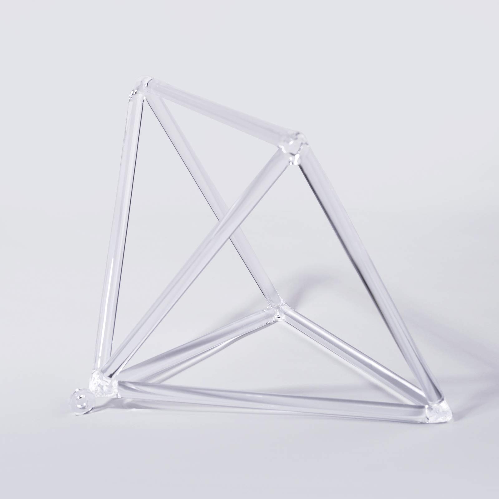 Set of 7 Perfect Healing Music Instrument Quartz Crystal Singing Pyramid 4"-10" with Free Suede Stick & Rubber Mallet