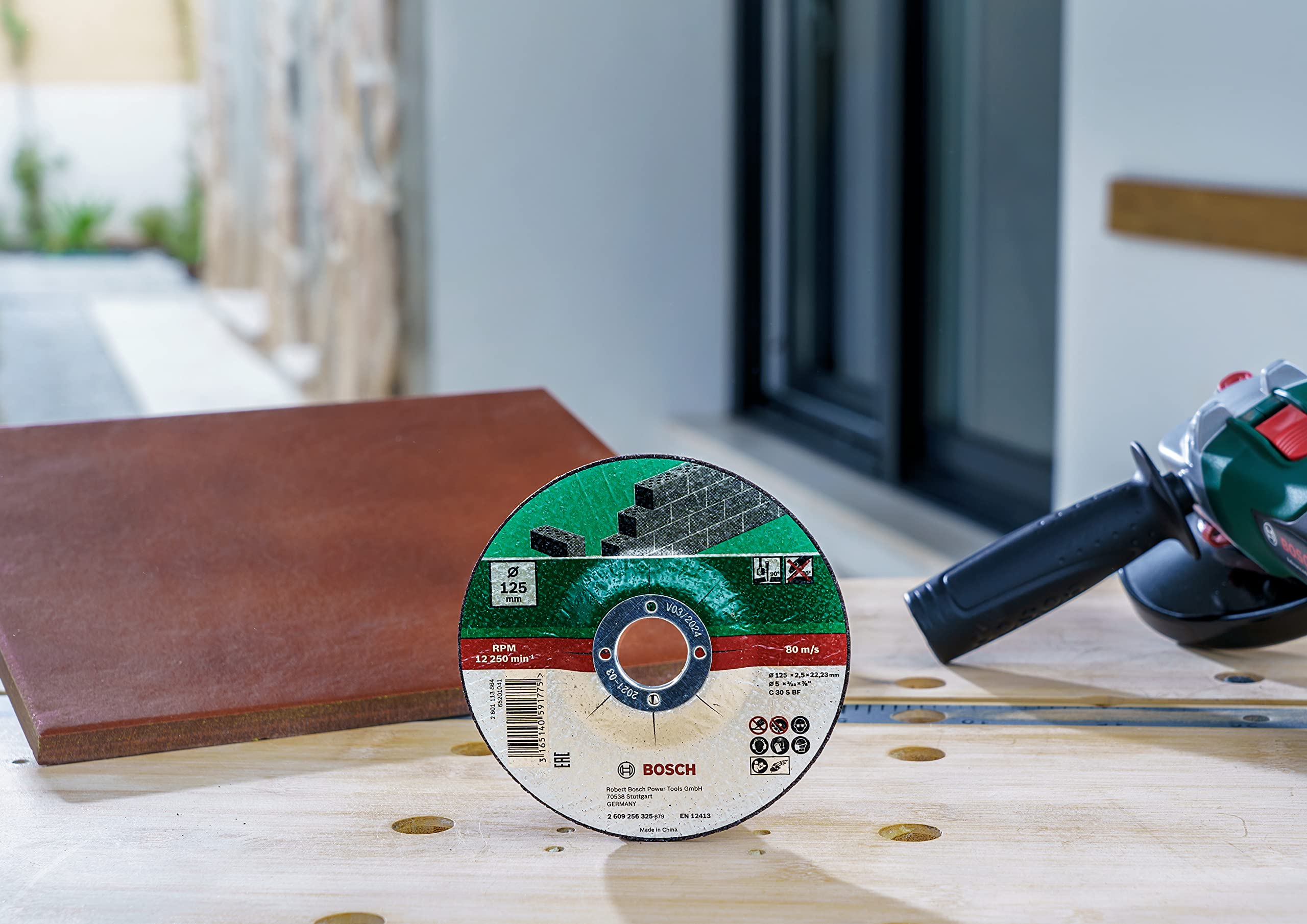 Bosch DIY Trennscheibe Stein für Winkelschleifer (5 Stück, Ø 125 mm, gekröpft, C 30 S BF)
