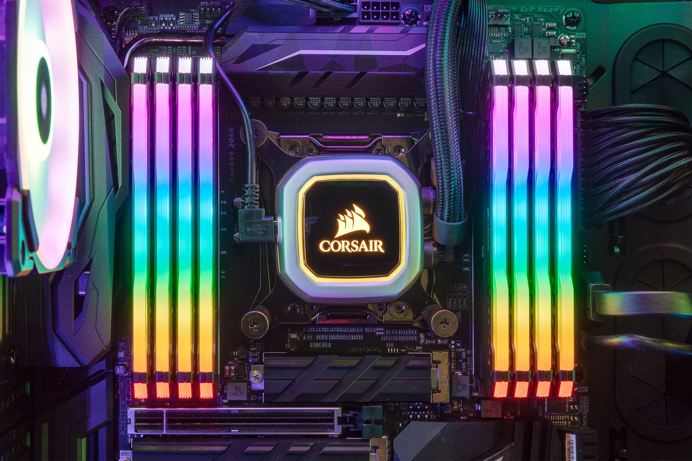 Corsair Vengeance RGB Pro 64GB (2x32GB) DDR4 4000 (PC4-32000) C18 Desktop Memory – Black