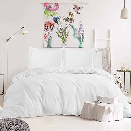 Nestl 1000TC Cotton Blend 6-Piece Duvet Cover and Sheet Set Burgundy Red - Queen