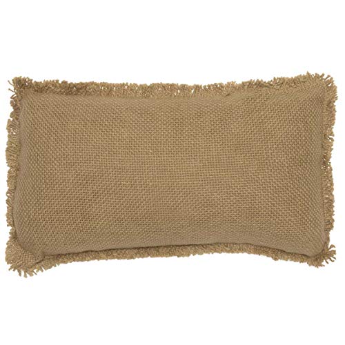 VHC Brands 6166 Burlap Natural Always Kiss Me Goodnight 7" x 13" Pillow