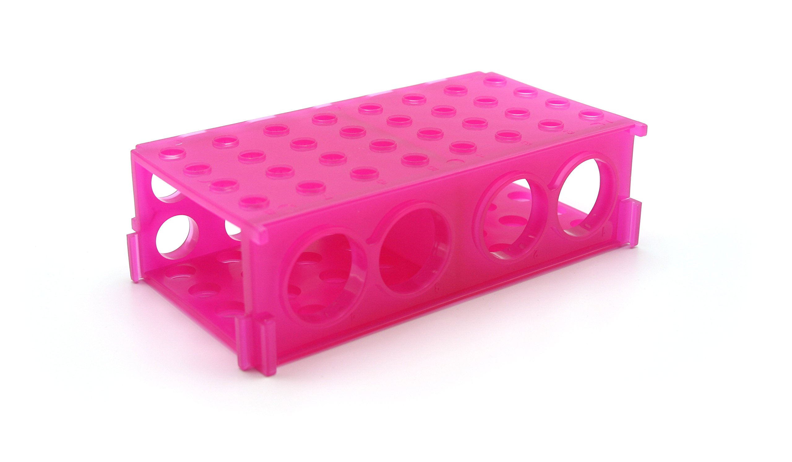 Heathrow Scientific HS29022D 4 Way Tube Rack, Polypropylene, Pink (Pack of 5)