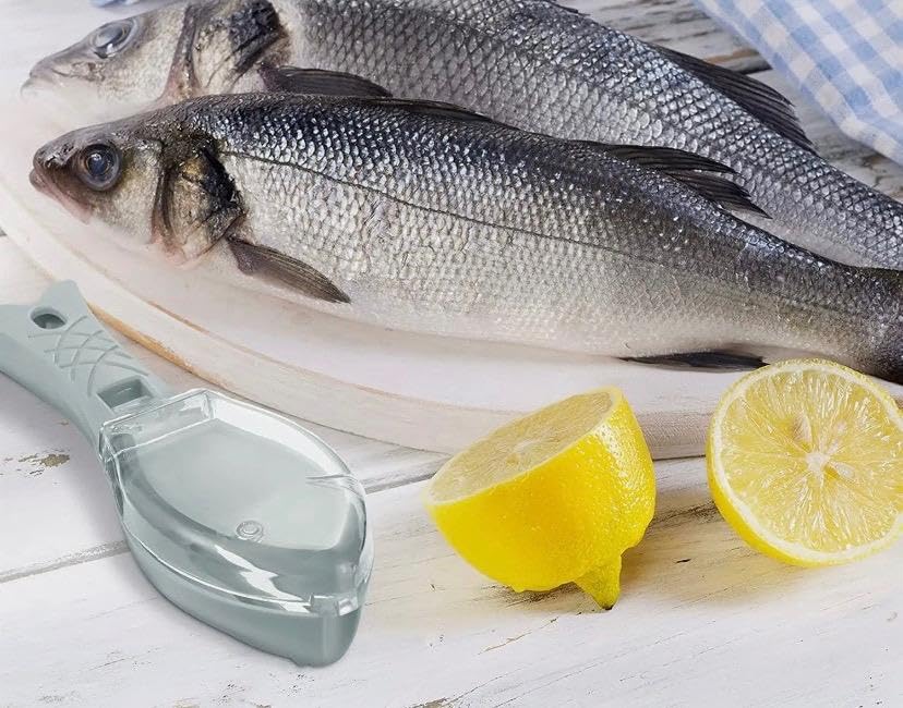 Fish Scale Remover Cleaner Kitchen Fish Scaler Fish Skin Graters Cleaning Peeler Scaler Scraper, Fast Remove Fish Skin for Kitchen Fish Cleaning Tools