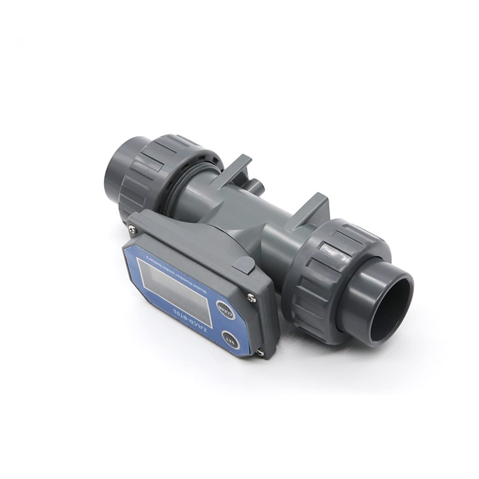 DN25-80 Turbine Flow Meter Electronic LCD Digital Display Flowmeter PVC Pipe Liquid Water for Farm/Garden Irrigation (Size : DN50, Color : with Cable)