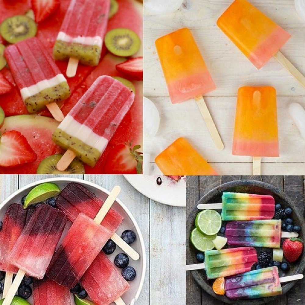 KTOJOY 100 Pcs Craft Sticks Ice Cream Sticks Natural Wood Popsicle Craft Sticks 4.5 inch Length Treat Sticks Ice Pop Sticks for DIY Crafts