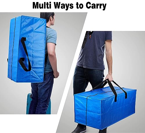 SGPAC Moving Bags Heavy Duty Extra Large with Backpack Straps,Extra Thick Storage Totes with Reinforced Handles for Space Saving,Moving Supplies & Moving Essentials,Alternative to Moving Box,8 Packs
