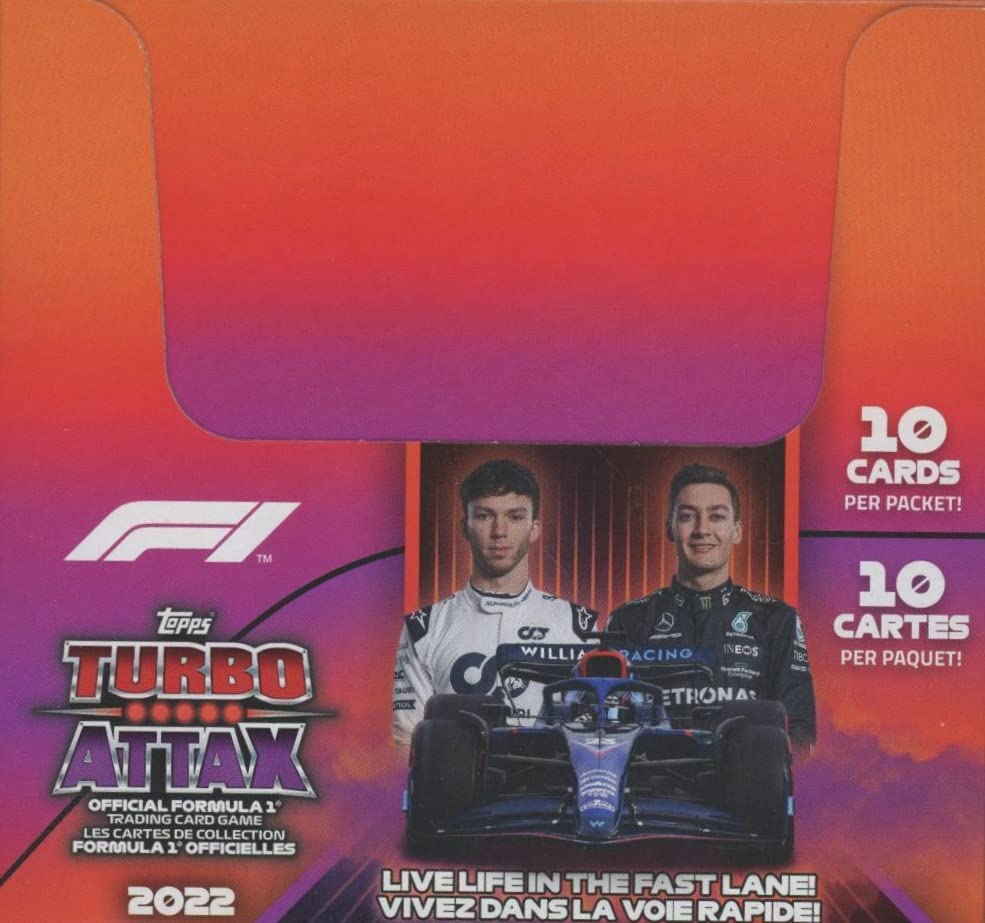F1 2022 Topps Formula 1 Turbo Attax Cards - Box (24 Packs per Box) (10 Cards per Pack) (Total of 240 Cards)