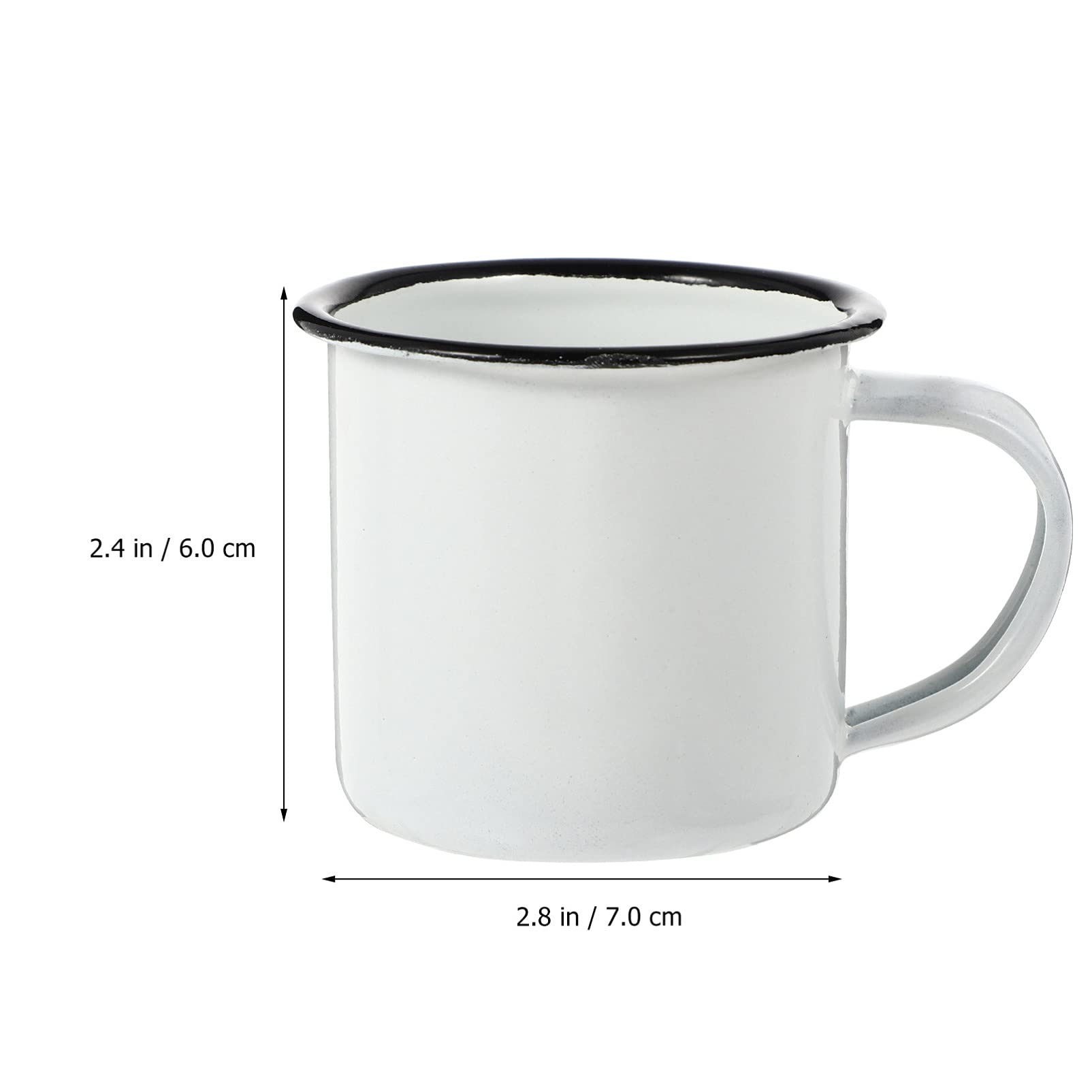DOITOOL Fun Metal Coffee Mug Campfire Coffee Mug, Camping Coffee Mug Drinking Cup with Handle, Metal Coffee Tea Cup, Suitable for Indoors, Outdoors, Camping and Hiking (White) Coffee Tin Mugs