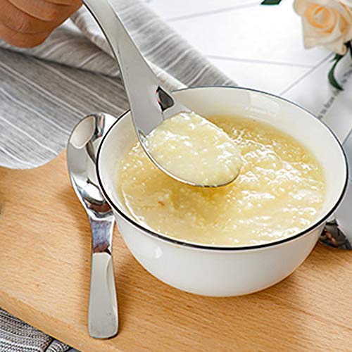 ERCRYSTO Stainless Steel Spoon, Soup Spoon, Coffee Spoon, Desert Spoon, etc. Light Weight and Small Size Especially Suitable for Toddlers, Children, Espresso etc. (2PCS)