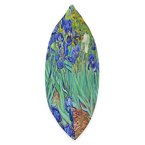 Vincent Van Gogh Irises Blue and Green Garden Art Accent Throw Pillow