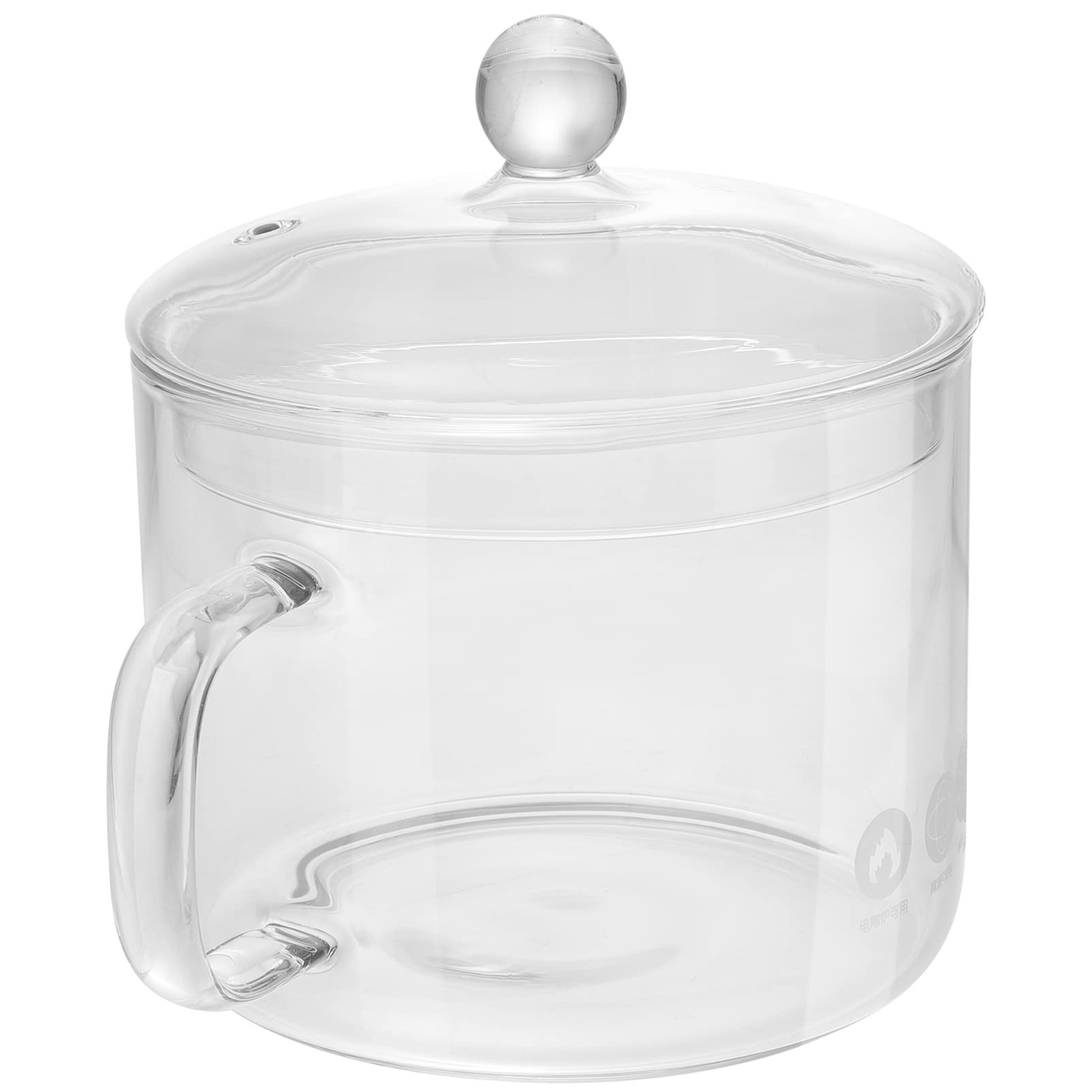 DOITOOL Glass Saucepan with Cover - Heat-Resistant Small Glass Simmer Pot for Stove Potpourri - Glass Cookware Glass Pots for Cooking on Stove for Pasta Noodle, Soup, Tea