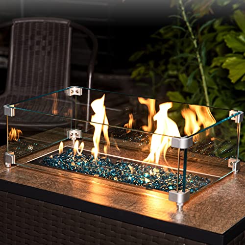 GASPRO 30-Pound Fire Glass Beads - 1/2-Inch Luster Fire Glass for Fireplace, Fire Pit, Endless Summer Fire Pit Table, Outland Living Fire Pit Table,Bond Canyon Fire Pit Table and More