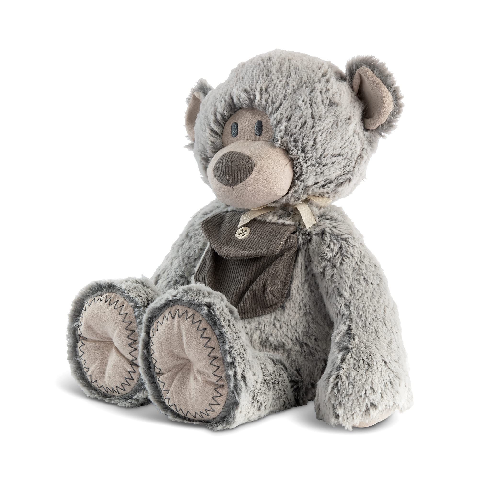 DEMDACO Pocket Prayer Teddy Bear Grey 16 Inch Polyester Plush Fabric Stuffed Animal Toy