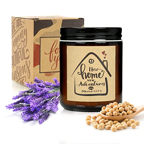 New Home Funny Housewarming Lavender Scented Candle Gift Set, Gift Ideas for New Homeowner Friend Couples Neighbor Women, Men - Home Decor, Meditation, Yoga, Relaxing Soy Aromatherapy Candle(7oz)
