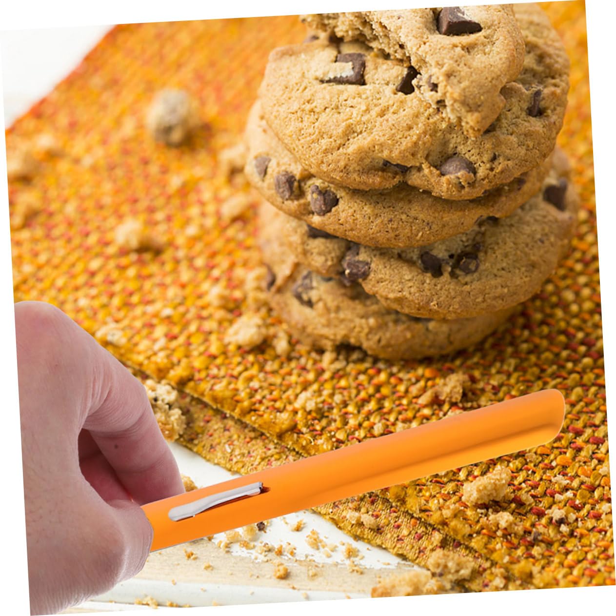 KICHOUSE 4Pcs Stainless Steel Crumb Scraper Restaurant and Kitchen Crumb Sweeper for Tabletop Cleaning Counter Crumb Scraper for Home and Commercial Use