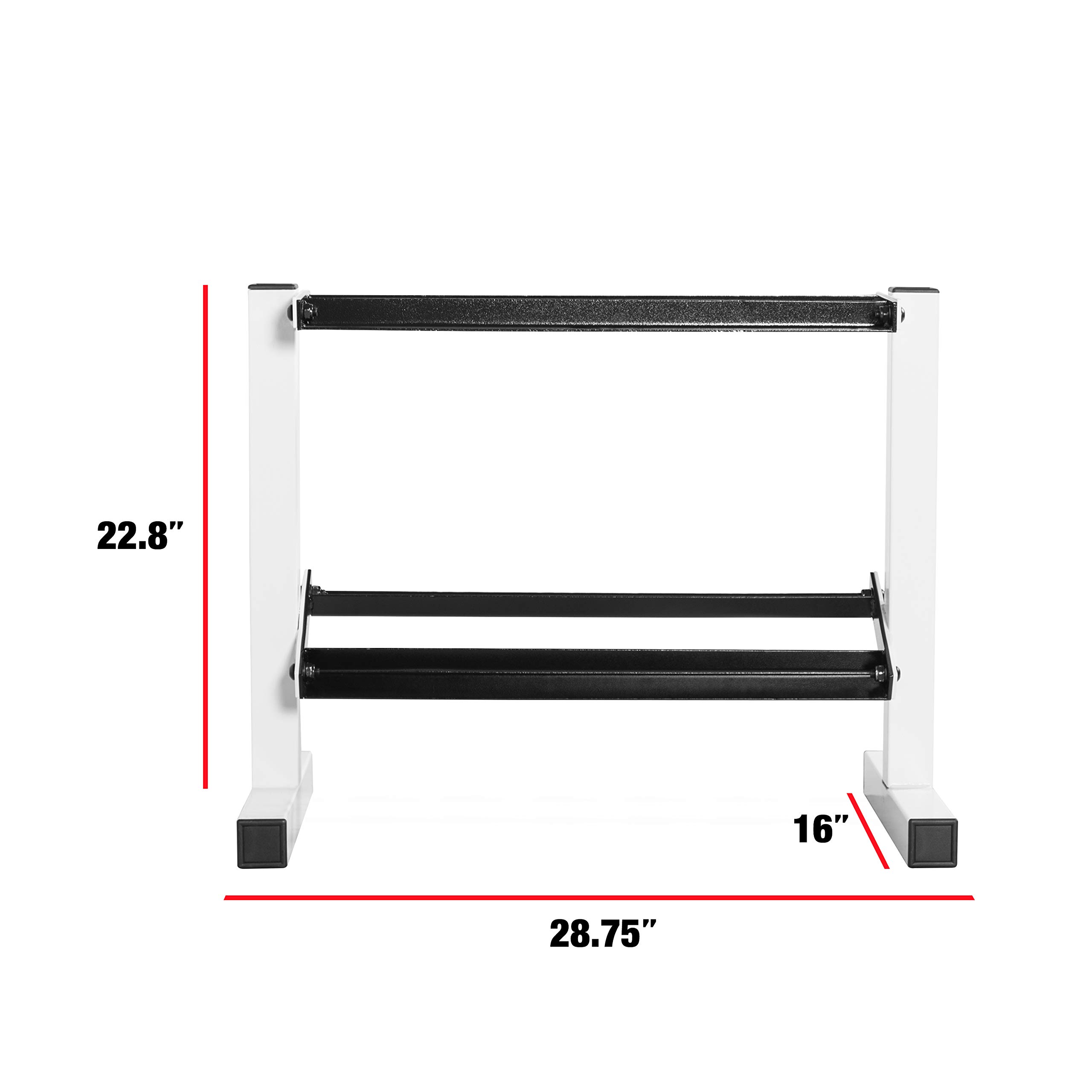 CAP Barbell 150 Pound Coated Hex Dumbbell Set with 2-Tier 24-Inch Rack