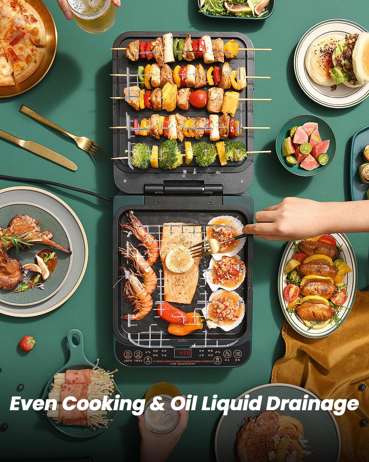 CODOGOY Air Fryer Rack for Ninja DZ201 DZ550/ Instant Vortex Plus XL 6-8-quart (7.48"D x 4.52"W x 4.72"H) 304 Stainless Steel Adjustable Layer Dehydrator Rack Toast For Ninja Foodi Accessories