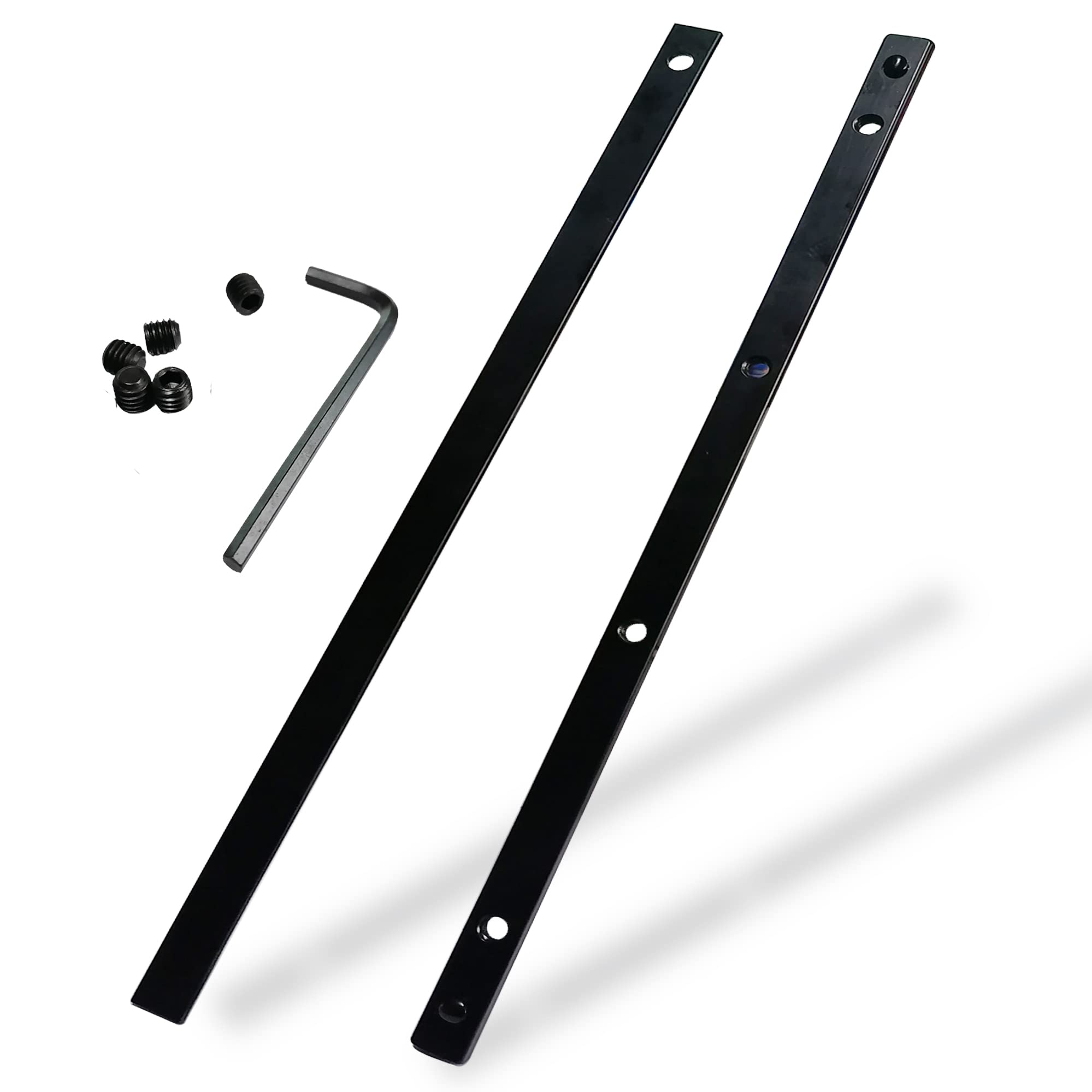 Guide Rail Connector Set P-45777 for Makita Track Saw Long Cuts, Also Compatible with Festool, Fit for DeWalt, Fit in Integrated Guide Rail T-Slots for Secure Cutting, 2 PCS, Black